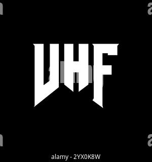 VHF letter logo design for technology company. VHF logo design black ...