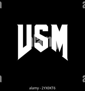 VSM letter logo design for technology company. VSM logo design black ...