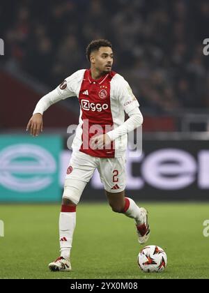 Devyne Rensch of AS Roma during the Europa League Knockout phase play ...