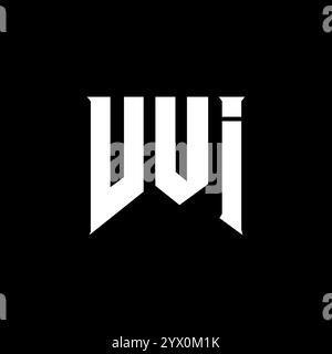 VUI letter logo design for technology company. VUI logo design black ...