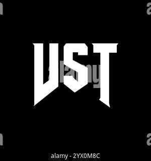 VST letter logo design for technology company. VST logo design black ...