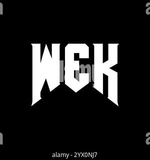 WEK letter logo design for technology company. WEK logo design black ...