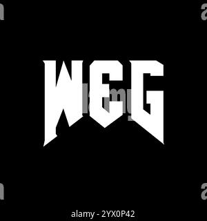 WEG letter logo design for technology company. WEG logo design black ...