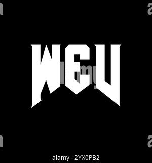 WEV letter logo design for technology company. WEV logo design black ...