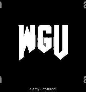 WGU letter logo design for technology company. WGU logo design black ...