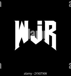 WJR letter logo design for technology company. WJR logo design black ...