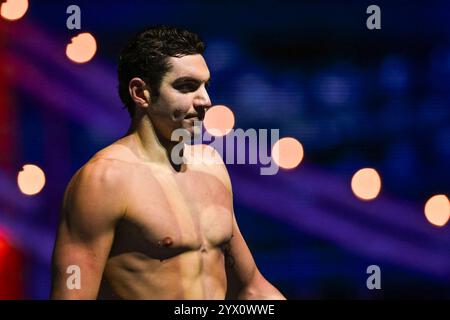 Jack Alexy of the United States reacts after competing in the men's 100 ...