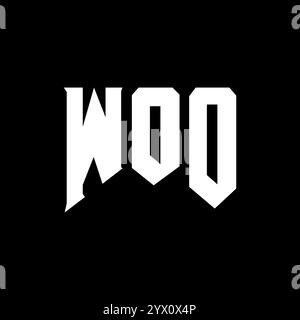 WOO letter logo design for technology company. WOO logo design black ...