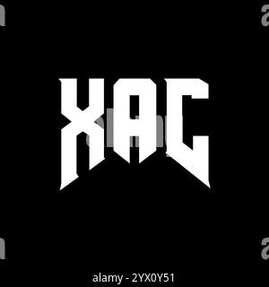 XAC letter logo design for technology company. XAC logo design black ...