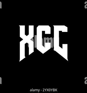 XCC letter logo design for technology company. XCC logo design black and white color combination ...