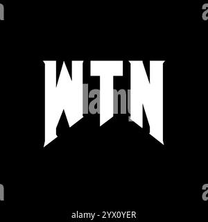 WTN letter logo design for technology company. WTN logo design black ...