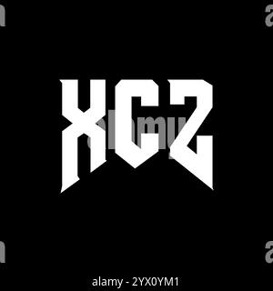 XCZ letter logo design for technology company. XCZ logo design black ...
