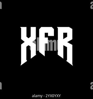 XFR letter logo design for technology company. XFR logo design black ...