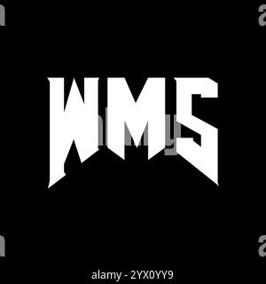 WMS letter logo design for technology company. WMS logo design black ...