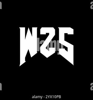 WZS letter logo design for technology company. WZS logo design black ...