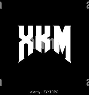 XKM letter logo design for technology company. XKM logo design black ...