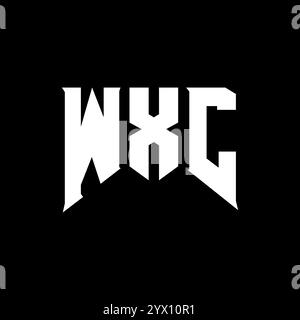 WXC letter logo design for technology company. WXC logo design black ...