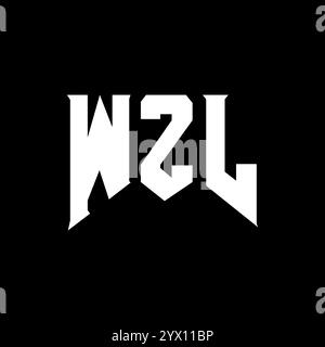 WZL letter logo design for technology company. WZL logo design black ...