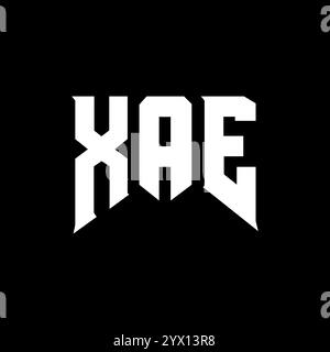 XAE letter logo design for technology company. XAE logo design black ...