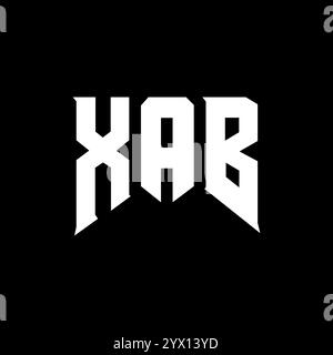 XAB letter logo design for technology company. XAB logo design black ...