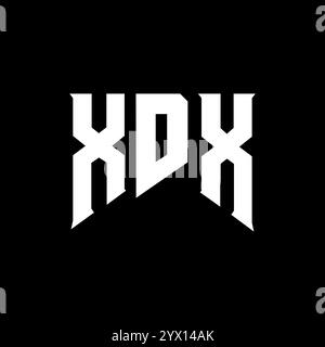 XDX letter logo design for technology company. XDX logo design black ...