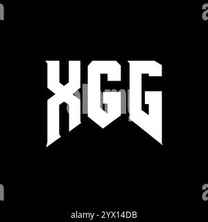 XGG letter logo design for technology company. XGG logo design black ...