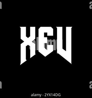XEV letter logo design for technology company. XEV logo design black ...