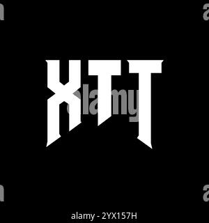 XTT letter logo design for technology company. XTT logo design black ...