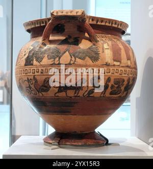 Corinthian krater Herakles and Hesione (Boston Stock Photo - Alamy