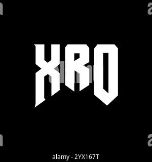 XRO letter logo design for technology company. XRO logo design black ...