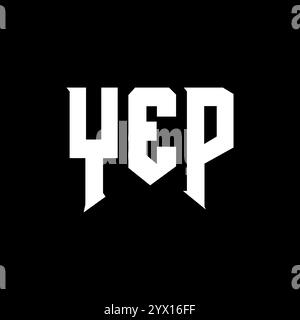 YEP letter logo design for technology company. YEP logo design black ...