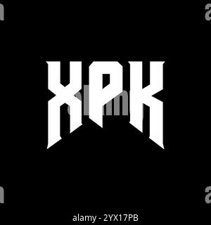 XPK letter logo design for technology company. XPK logo design black ...