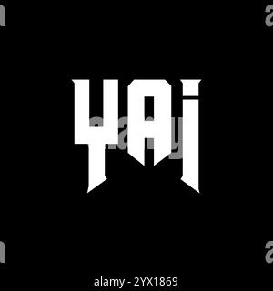 YAI letter logo design for technology company. YAI logo design black ...