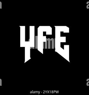 YFE letter logo design for technology company. YFE logo design black ...