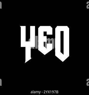 YEO letter logo design for technology company. YEO logo design black ...
