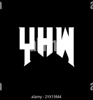 YHW letter logo design for technology company. YHW logo design black ...