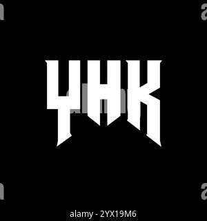 YHK letter logo design for technology company. YHK logo design black ...