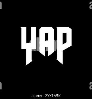 YAP letter logo design for technology company. YAP logo design black ...