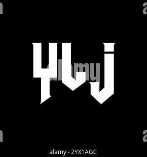 YLJ letter logo design for technology company. YLJ logo design black ...