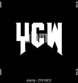 YCW letter logo design for technology company. YCW logo design black ...