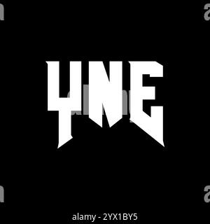 YNE letter logo design for technology company. YNE logo design black ...