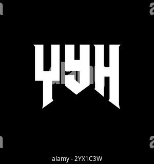 YYH letter logo design for technology company. YYH logo design black ...