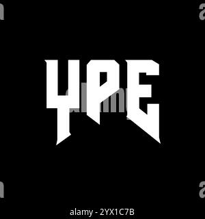 YPE letter logo design for technology company. YPE logo design black ...