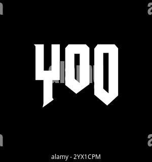 YOO letter logo design for technology company. YOO logo design black ...