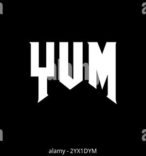 YUM letter logo design for technology company. YUM logo design black ...