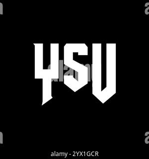 YSU letter logo design for technology company. YSU logo design black ...