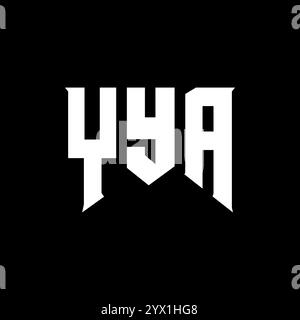 YYA letter logo design for technology company. YYA logo design black ...