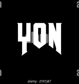 YON letter logo design for technology company. YON logo design black ...