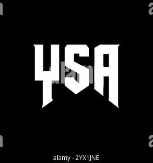 YSA letter logo design for technology company. YSA logo design black ...