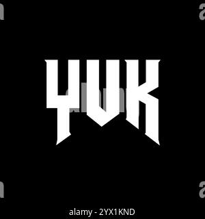 YUK letter logo design for technology company. YUK logo design black ...
